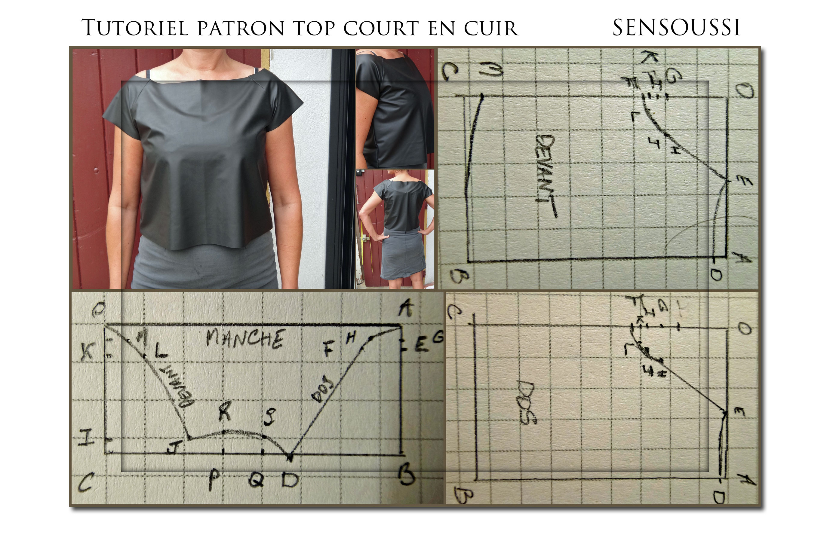 Patron de top court en cuir - Pop Couture