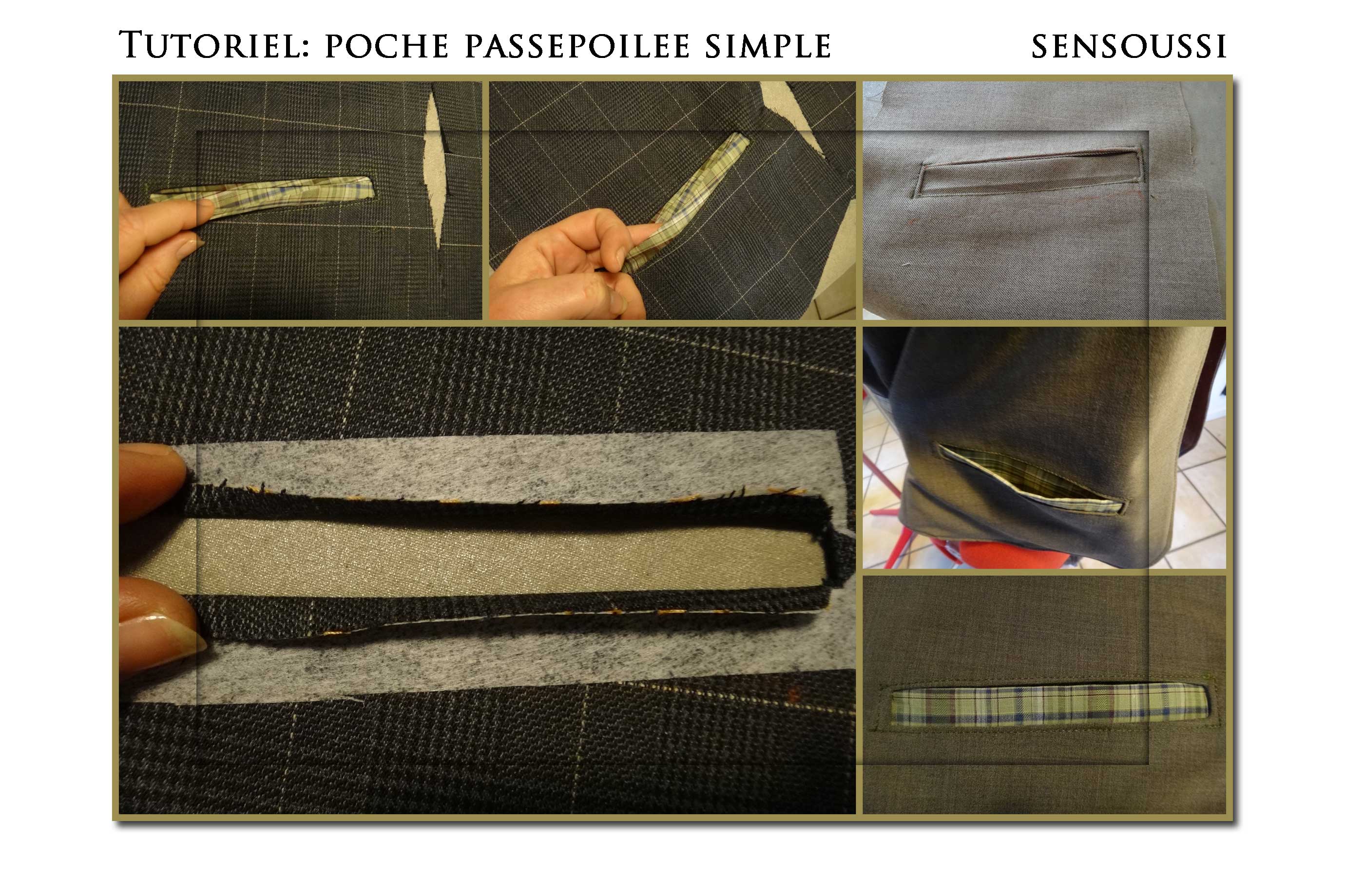 Poche passepoilée simple - Pop Couture