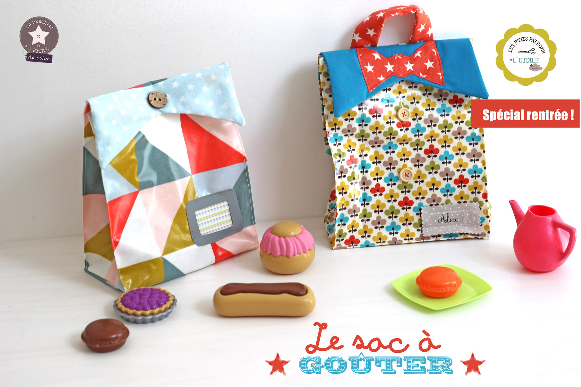 Sac à goûter col ou hibou - Pop Couture